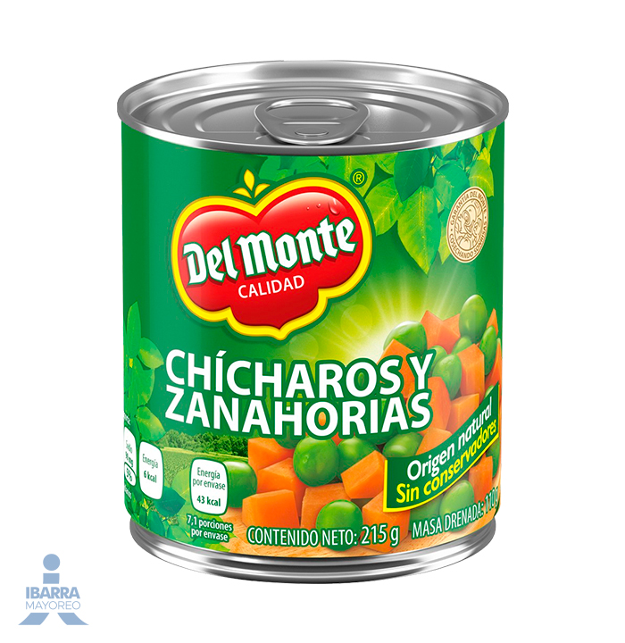 Chícharos y Zanahoria Del Monte 215 Gr.