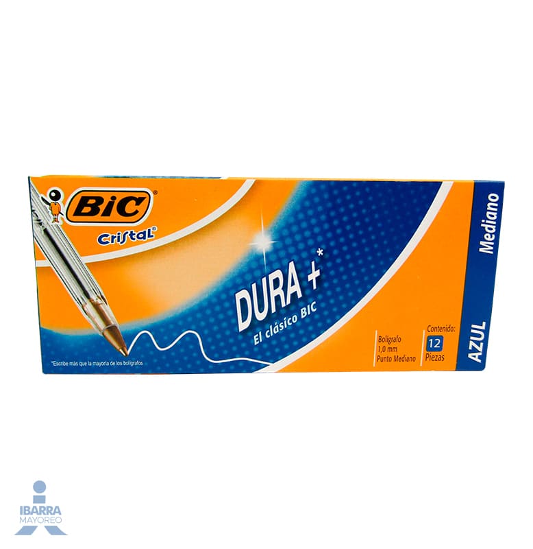 pluma bic mediano azul 12 pzas | Ibarra Mayoreo