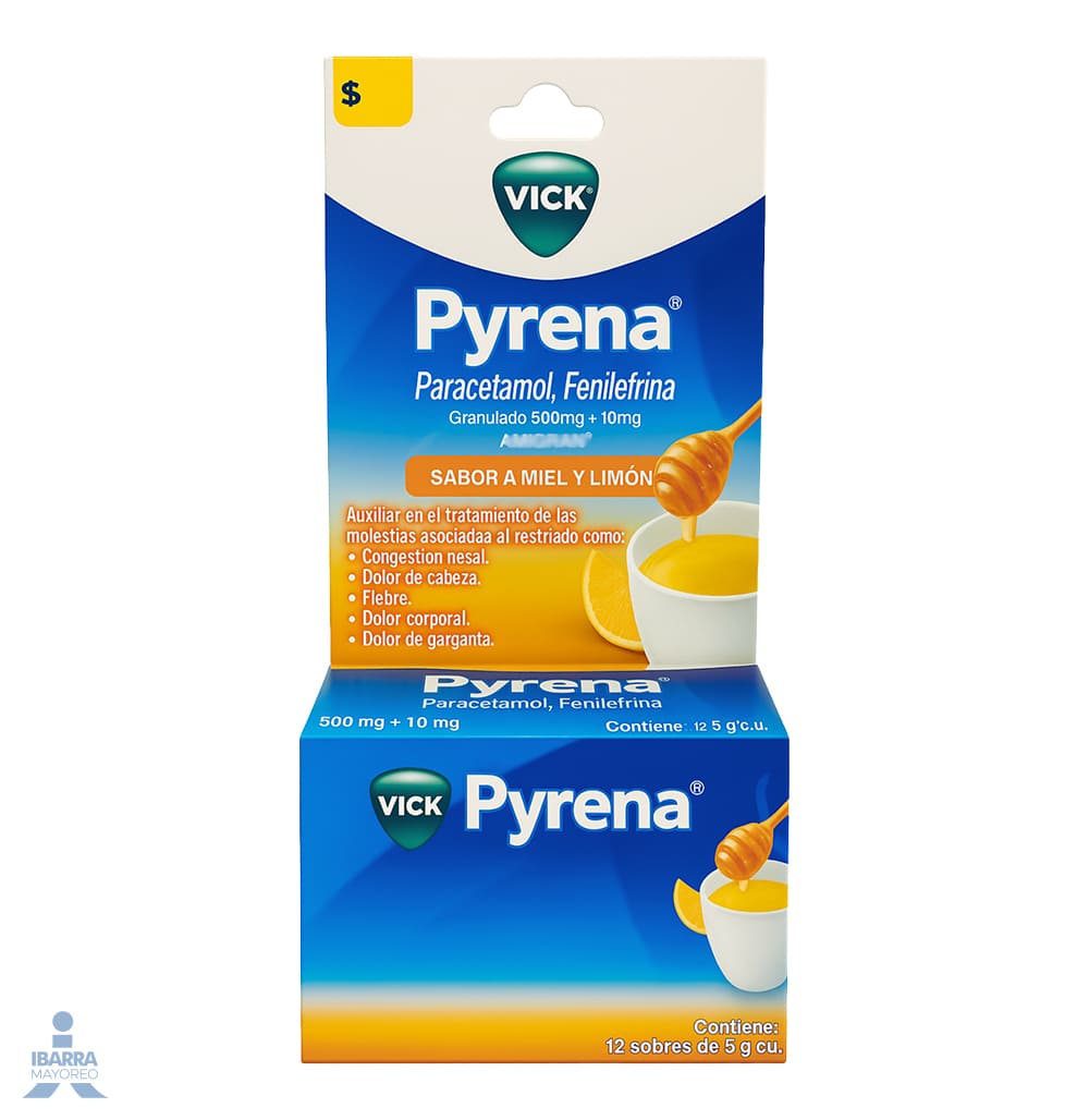 vick pyrena exhibidor 12 g / 12 sobres | Ibarra Mayoreo