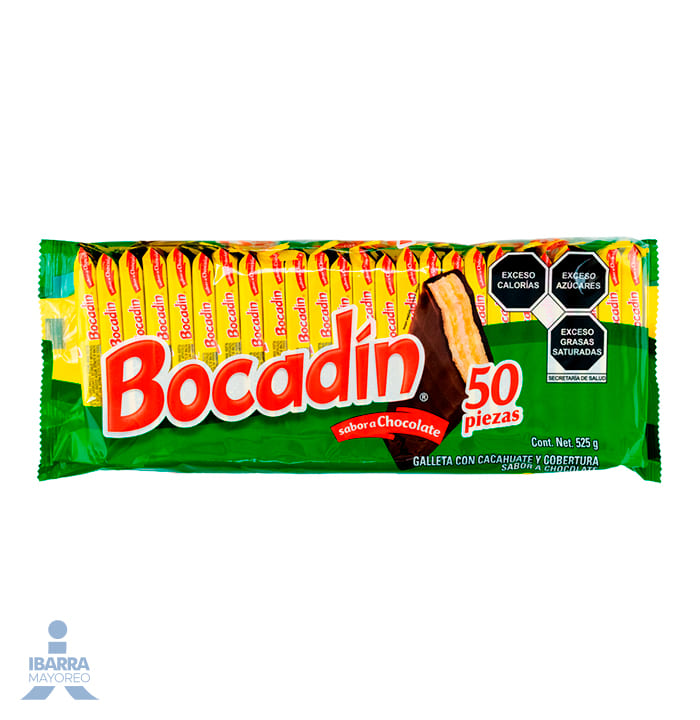 galleta bocadin sabor chocolate 50 pzas | Ibarra Mayoreo