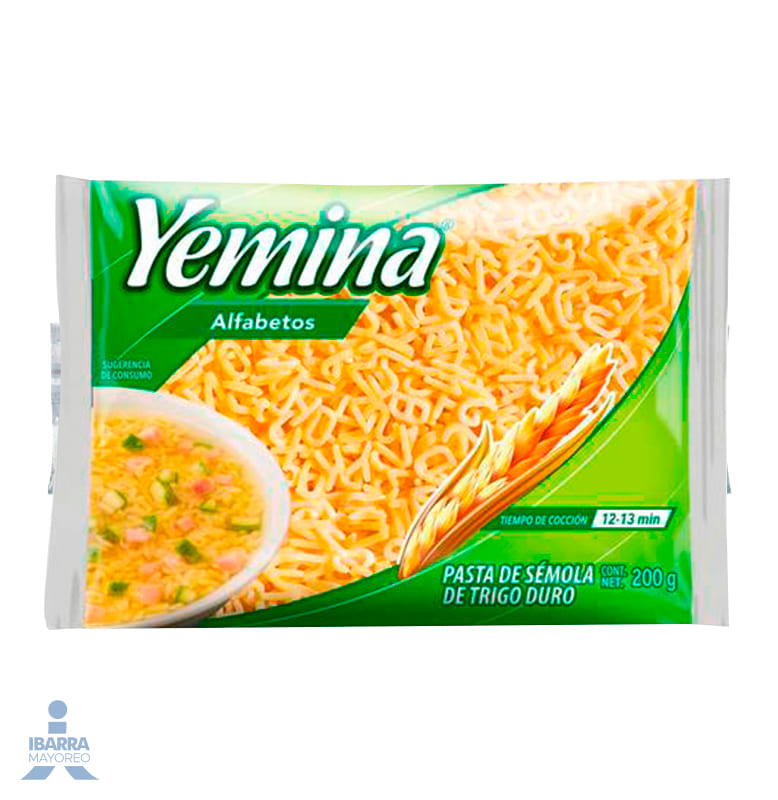 pasta yemina alfabeto 200 g | Ibarra Mayoreo