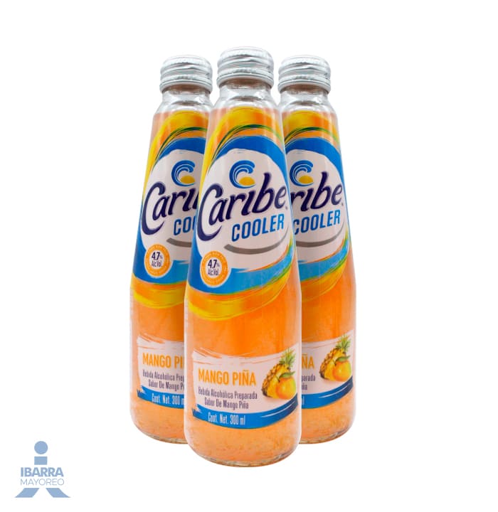 Bebida Alcohólica Caribe Cooler Sabor Piña 300 Ml. | Ibarra Mayoreo