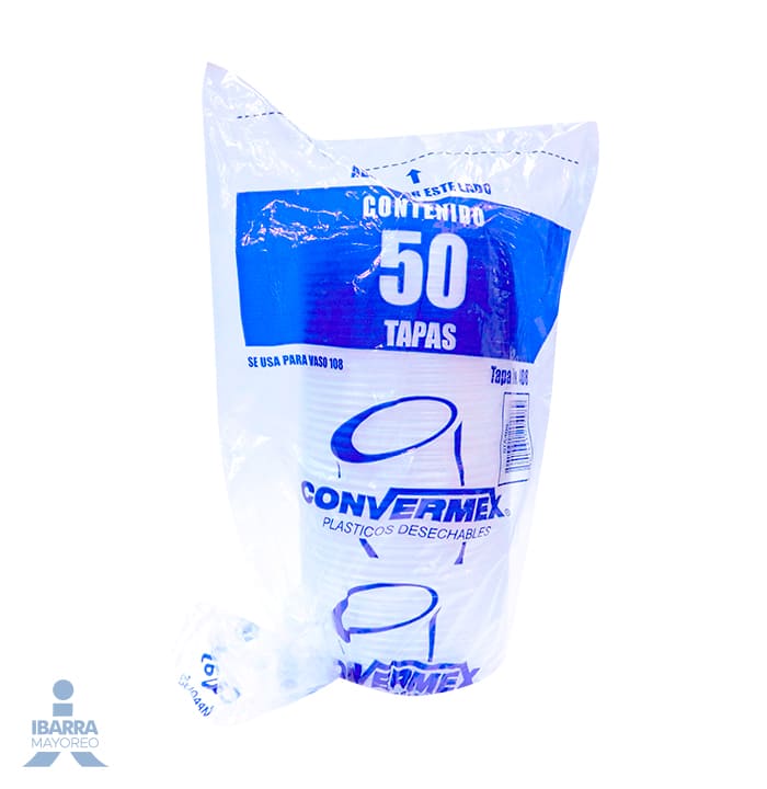 tapa plastico convermex no 408 50 pzas | Ibarra Mayoreo