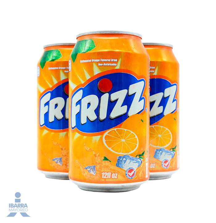 refresco frizz naranja lata 355 ml | Ibarra Mayoreo