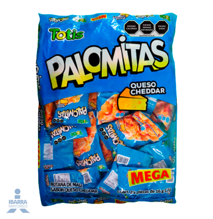 frituras totis palomitas queso cheddar mega 24/20 g | Ibarra Mayoreo