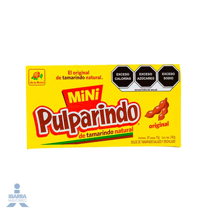 dulce de tamarindo de la rosa pulparindo mini 24 pzas | Ibarra Mayoreo