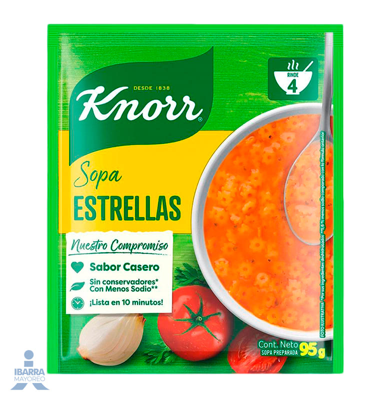 sopa knorr estrella 95 g | Ibarra Mayoreo