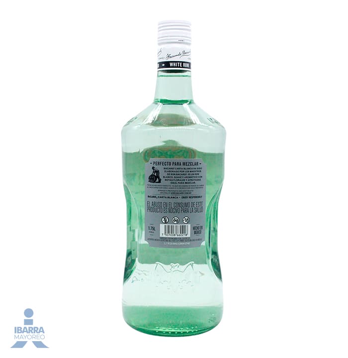 Ron Bacardí Carta Blanca 1.75 L | Ibarra Mayoreo