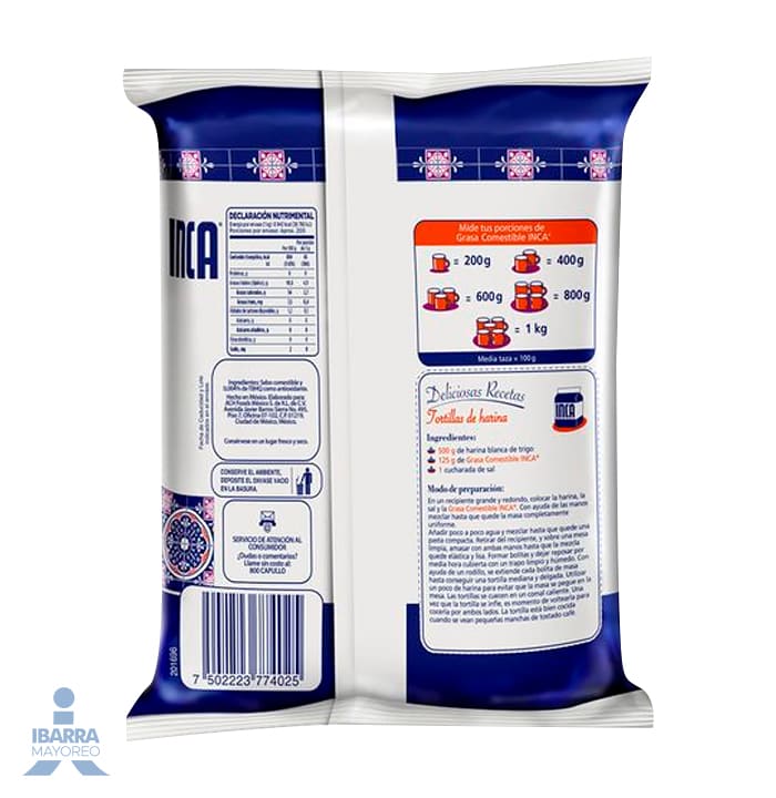 MANTECA INCA 1 KG | Ibarra Mayoreo