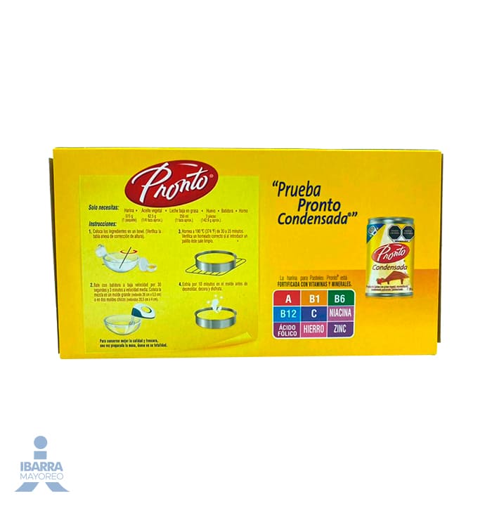 harina para pastel pronto chocolate 515 g | Ibarra Mayoreo