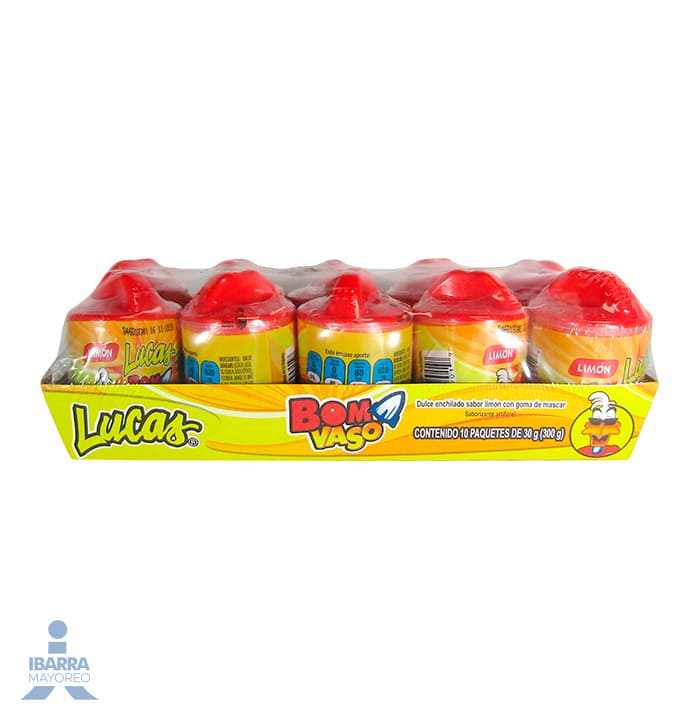 dulce lucas bomvaso limon 10 pzas | Ibarra Mayoreo