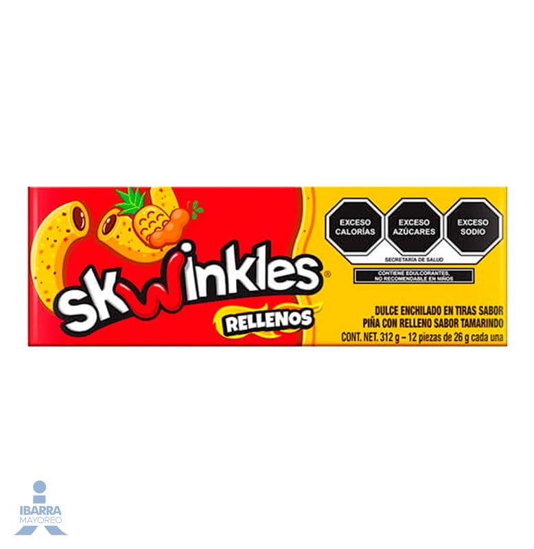 dulce skwinkles rellenos pina tamarindo 12 pzas | Ibarra Mayoreo
