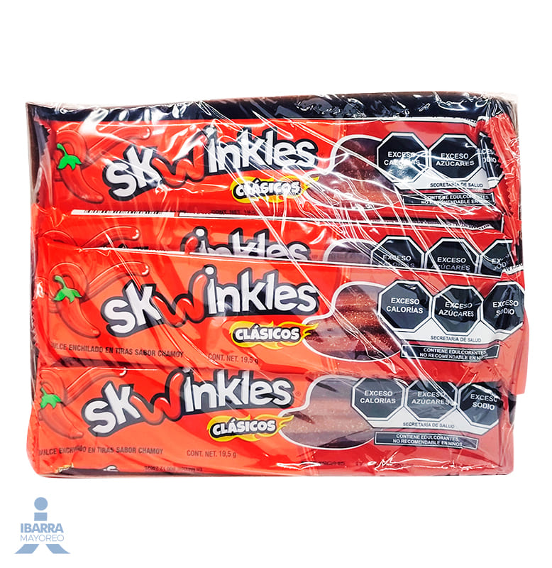 dulce skwinkles clasicos chamoy 12 pzas | Ibarra Mayoreo