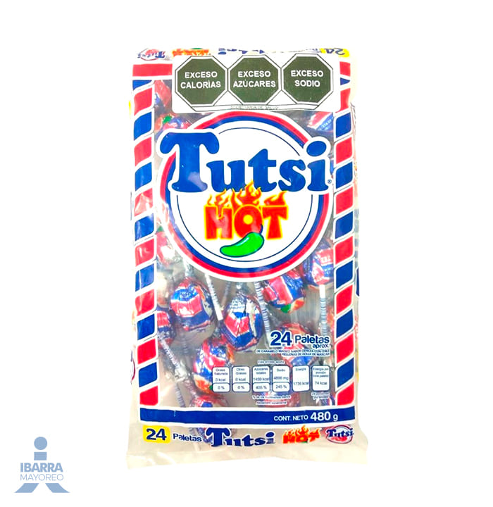 paleta tutsi hot chile 24 pzas | Ibarra Mayoreo