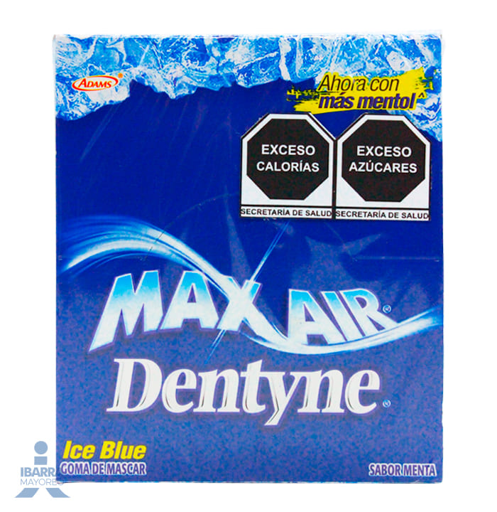 goma de mascar max air dentyne ice blue sabor menta 100/2 pzas | Ibarra ...