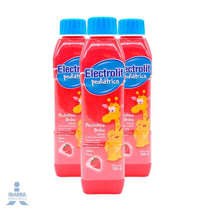 suero electrolit fresa pediatrico 500 ml | Ibarra Mayoreo