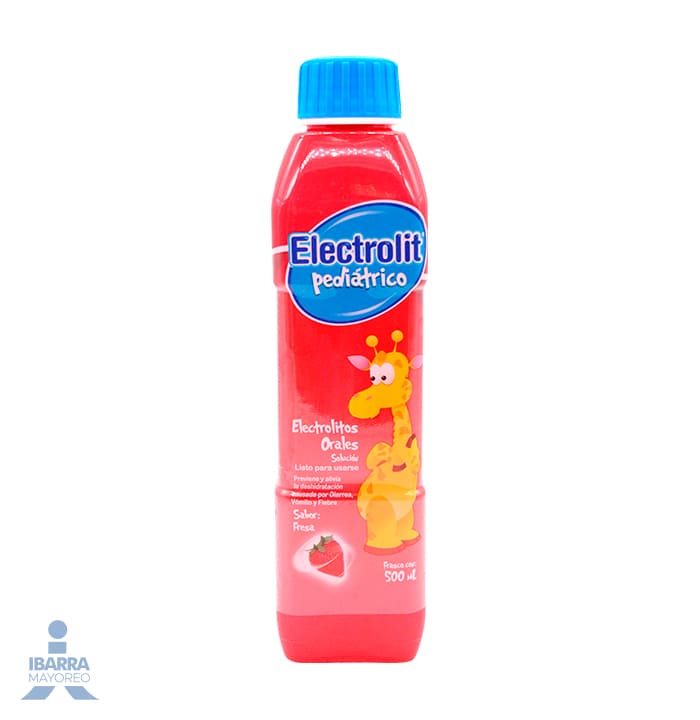 suero electrolit fresa pediatrico 500 ml | Ibarra Mayoreo