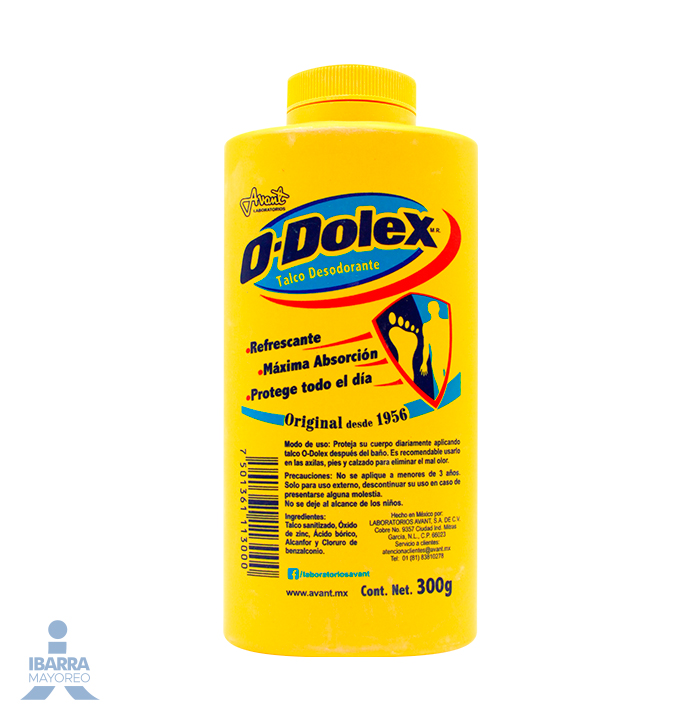 talco odolex amarillo 300 g | Ibarra Mayoreo