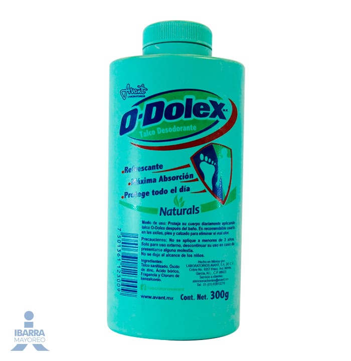 talco odolex verde naturals 300 g | Ibarra Mayoreo