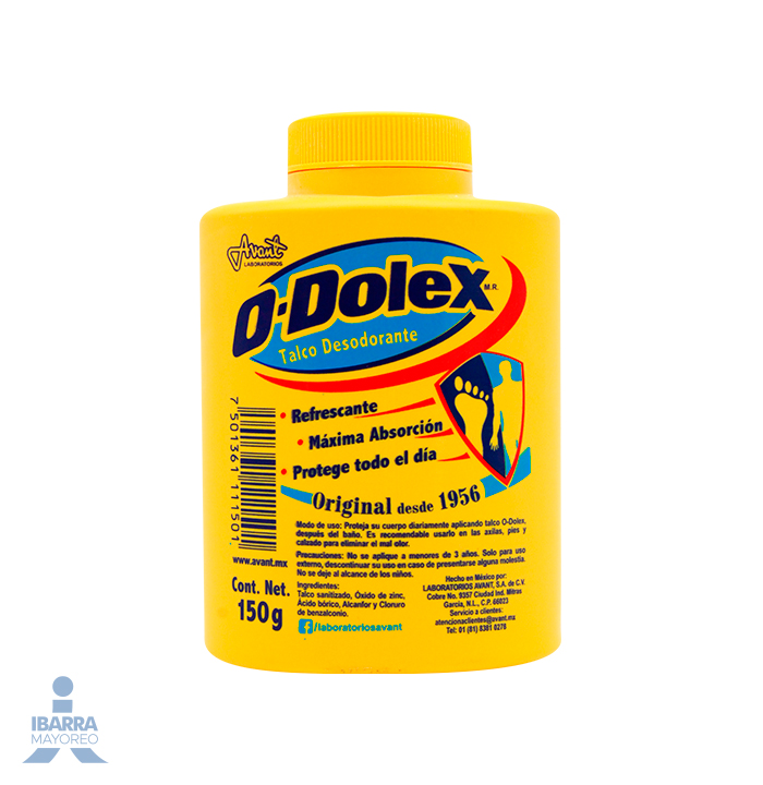 talco odolex amarillo 150 g | Ibarra Mayoreo