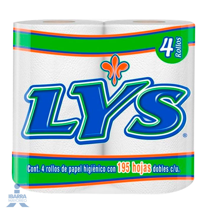 Papel Higiénico Lys 195 H.4 Rollos | Ibarra Mayoreo