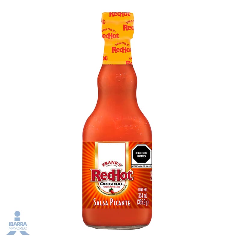 salsa franks red hot original 354 ml | Ibarra Mayoreo