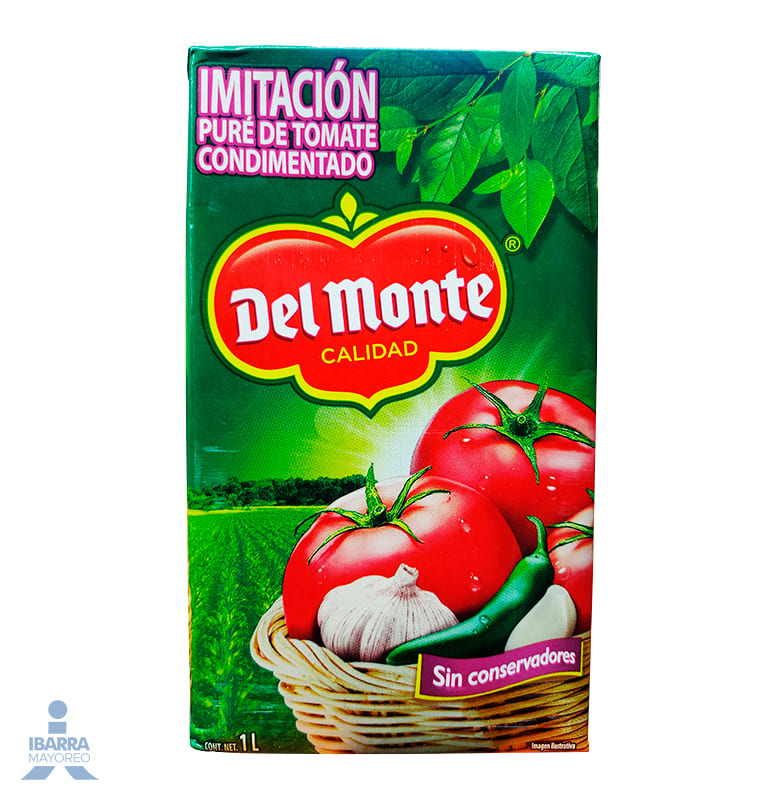 pure de tomate condimentado del monte tetra pack 1 l | Ibarra Mayoreo