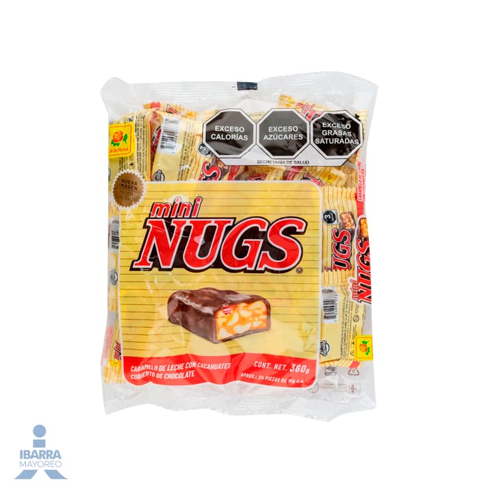 chocolate nugs cacahuate y caramelo de la rosa 24 pzas | Ibarra Mayoreo