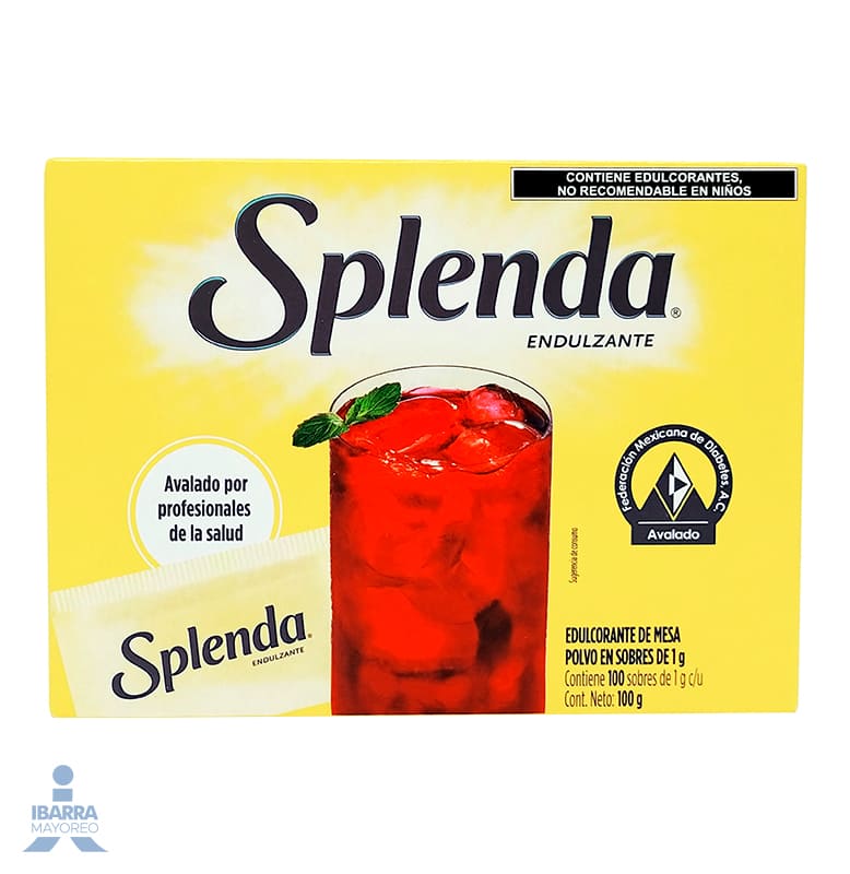sustituto de azucar splenda 100 pzas | Ibarra Mayoreo