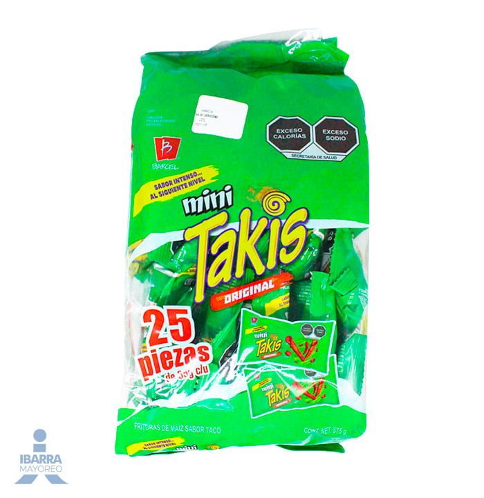 botanas barcel takis mini 25 pz | Ibarra Mayoreo