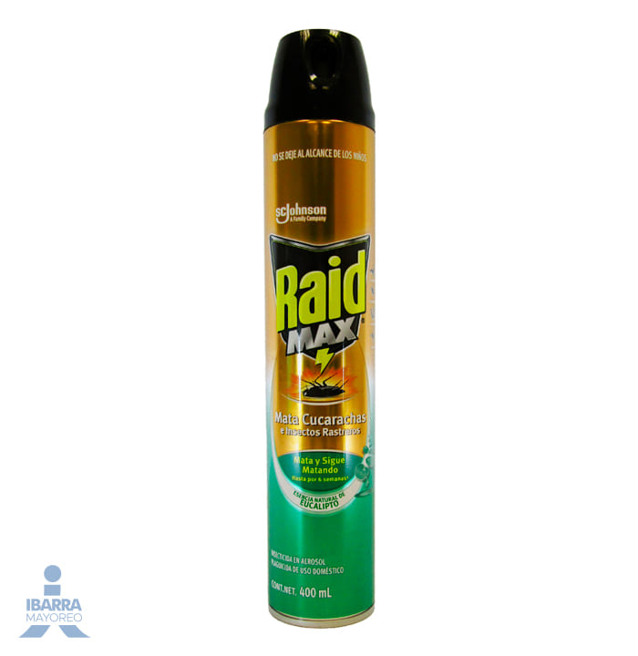 insecticida raid max eucaliptol 400 ml | Ibarra Mayoreo