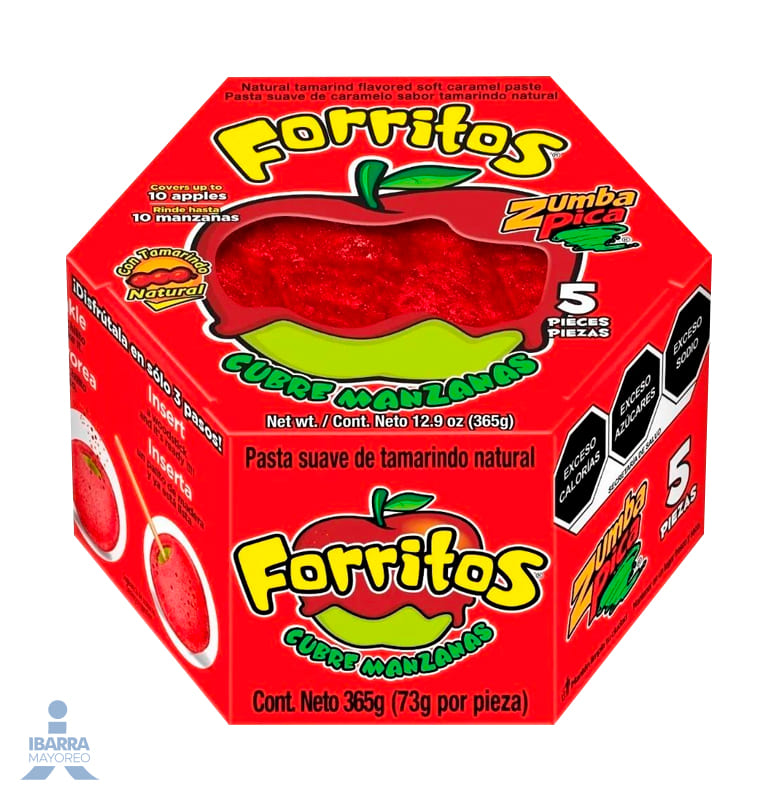 dulce zumba pica forritos cubre manzana 5 pzas | Ibarra Mayoreo