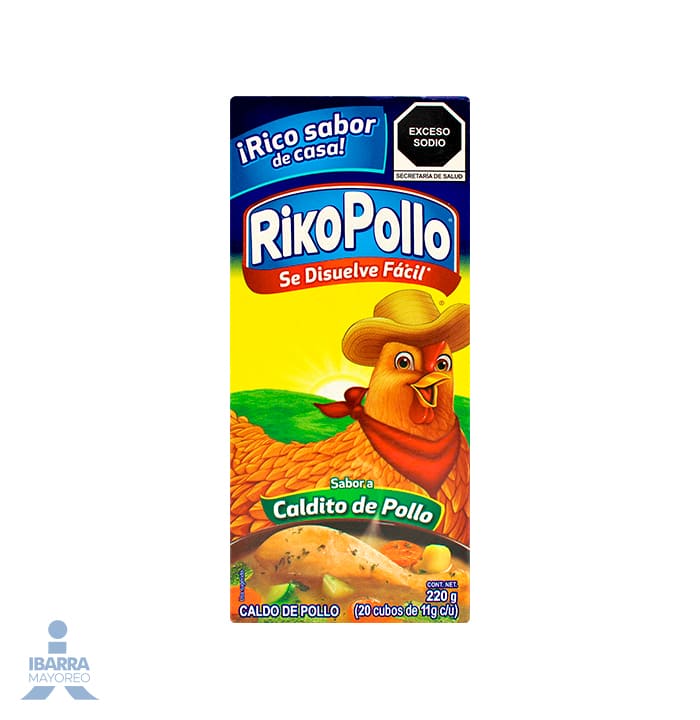 caldo riko pollo 20/11 g | Ibarra Mayoreo