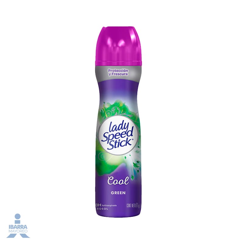 desodorante lady speed stick cool green aerosol 100 g | Ibarra Mayoreo