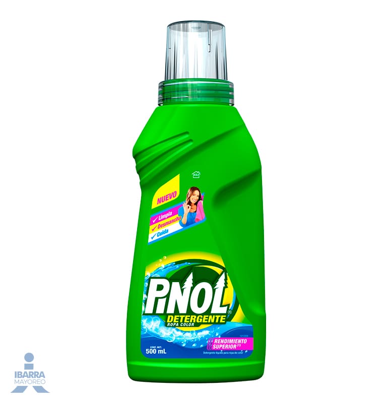 detergente liquido pinol color 11/500 ml gratis 1 pza | Ibarra Mayoreo