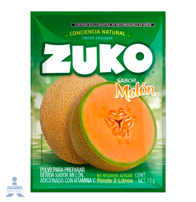 refresco zuko melon 15 g | Ibarra Mayoreo