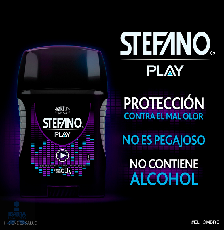 desodorante stefano play stick 60 g | Ibarra Mayoreo