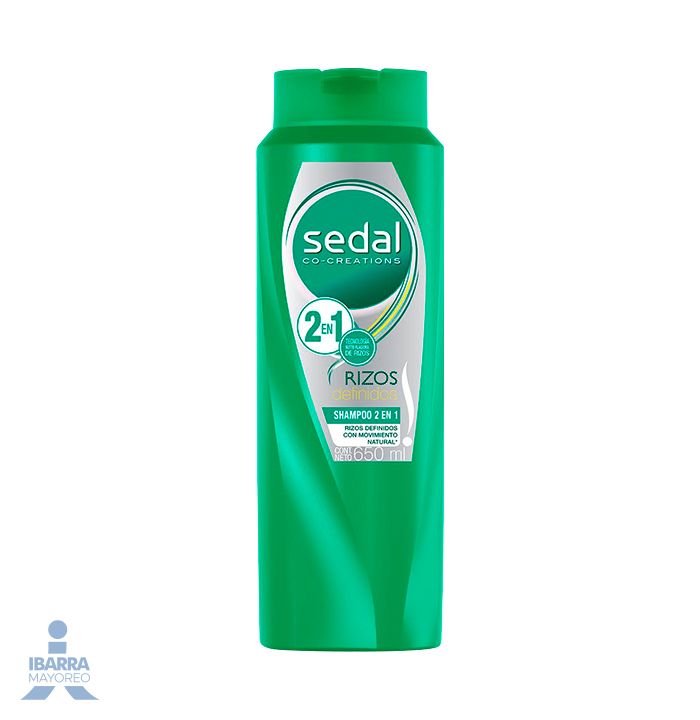 shampoo sedal rizos obedientes 2 en 1 650 ml | Ibarra Mayoreo
