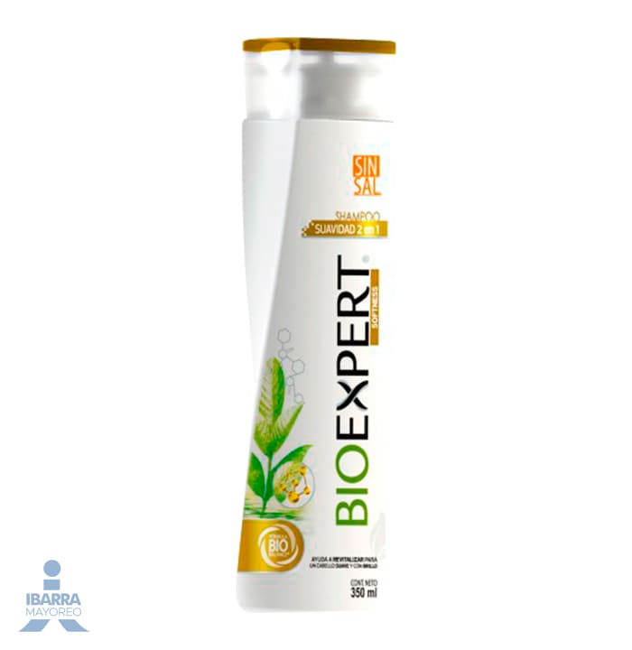 shampoo bio expert suavidad 2 en 1 350 ml | Ibarra Mayoreo