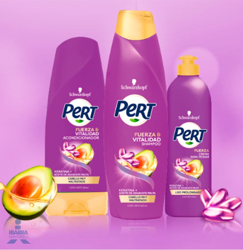 shampoo pert fuerza keratina 650 ml | Ibarra Mayoreo