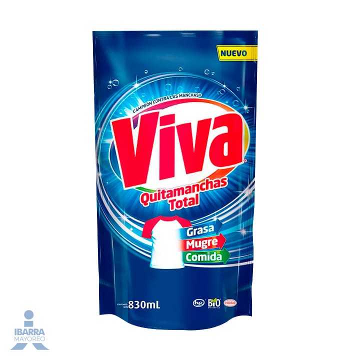 detergente liquido viva gel 830 ml | Ibarra Mayoreo