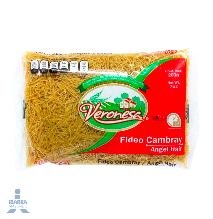 pasta veronesa fideo cambray cortado 200 g | Ibarra Mayoreo