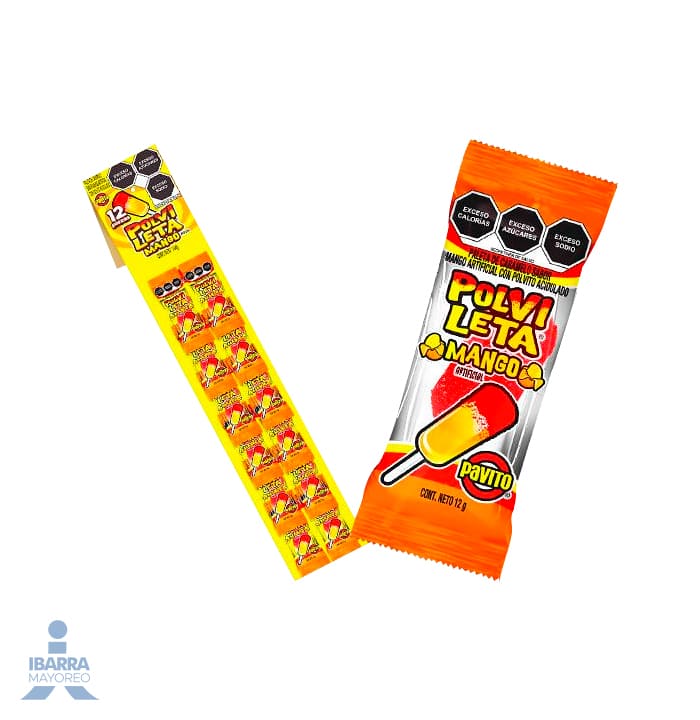 polvileta pavito mango 12 pzas | Ibarra Mayoreo