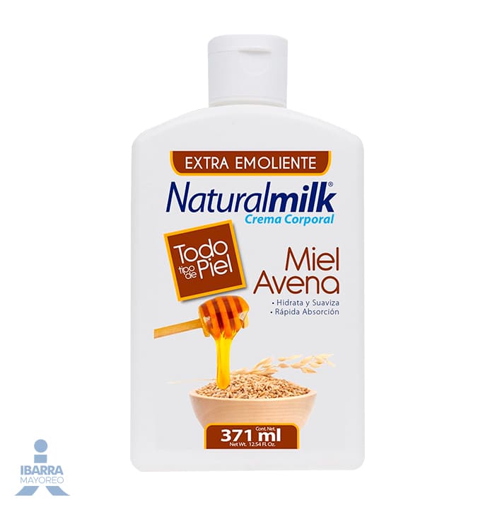 crema naturalmilk miel y avena 371 ml | Ibarra Mayoreo