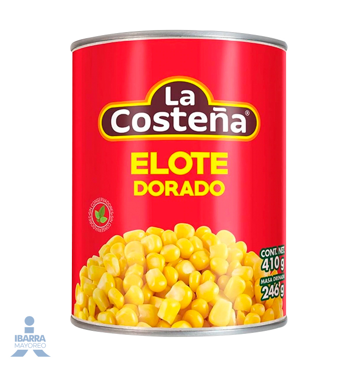 elote dorado en grano la costena 410 g | Ibarra Mayoreo
