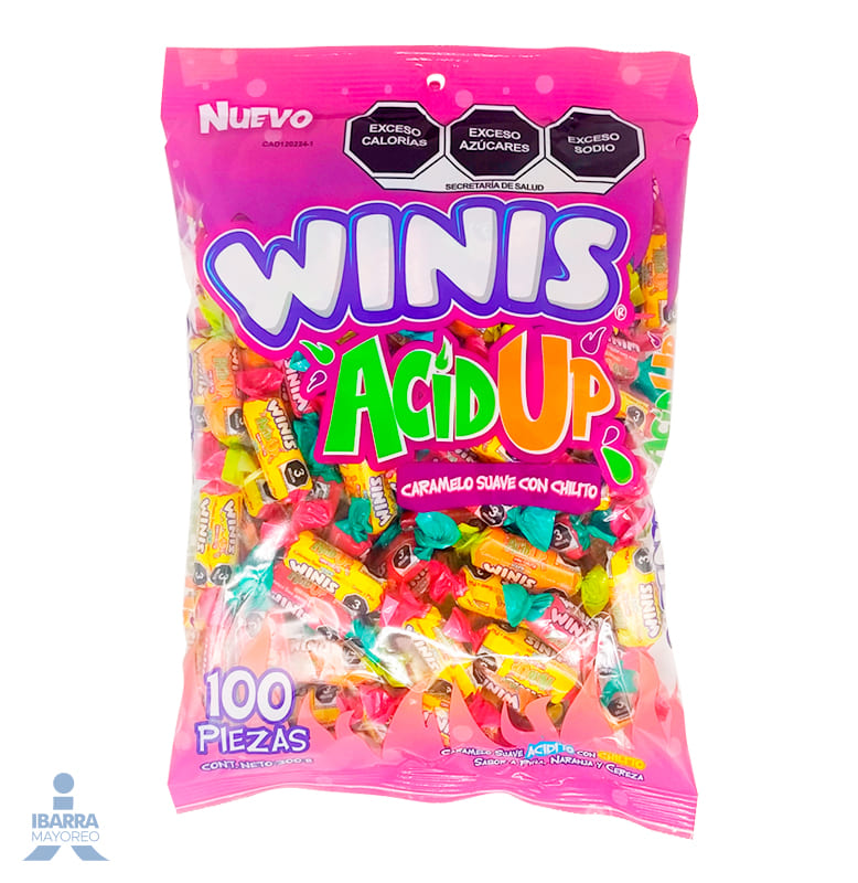 dulce winis acid-up 100 pzas | Ibarra Mayoreo