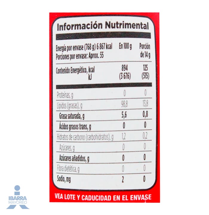 ACEITE CAPULLO 840 ML | Ibarra Mayoreo