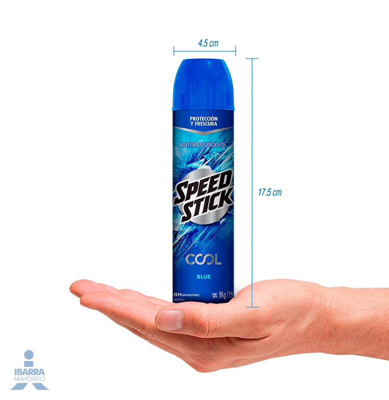 desodorante speed stick cool blue aerosol 91 ml | Ibarra Mayoreo