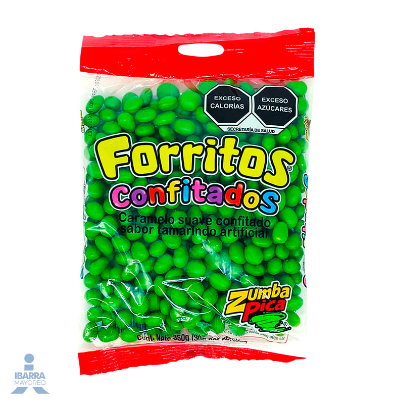 dulce zumba pica forritos confitados verde 350 g | Ibarra Mayoreo