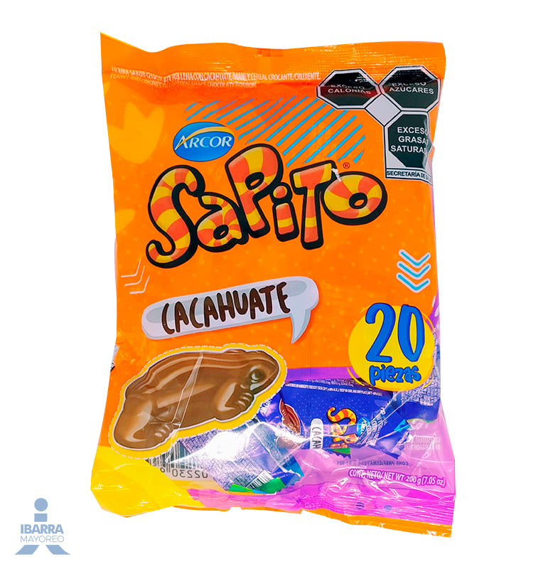 chocolate arcor sapito cacahuate 200 g | Ibarra Mayoreo